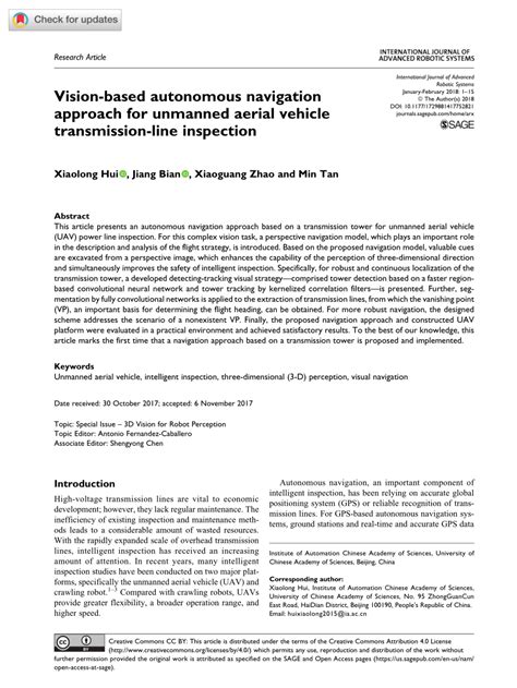 Pdf Vision Based Autonomous Navigation Approach For Unmanned Aerial