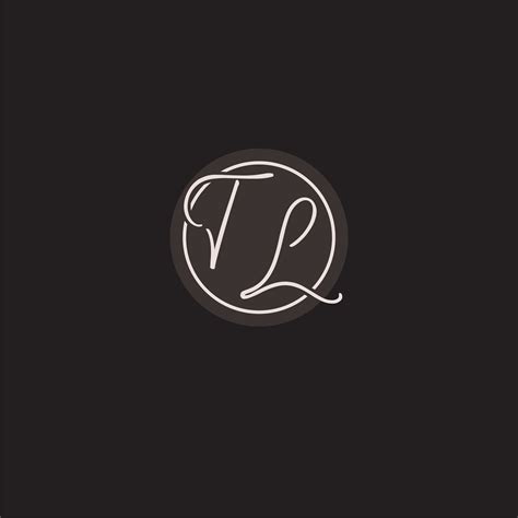 Initials Tl Logo Monogram With Simple Circle Line Style 28106662 Vector