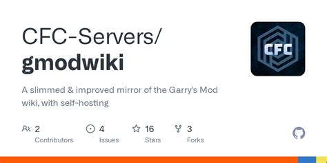 github cfc servers gmodwiki a slimmed and improved mirror of the garry