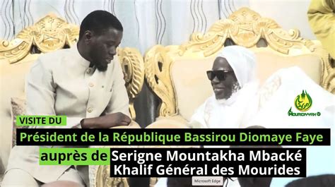 Visite Du Pr Bassirou Diomaye Faye Auprès Du Khalif Général Des
