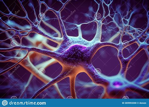Macro View Of Neural Network In The Human Brain Generative Ai Stock Illustration Illustration