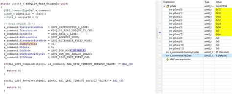 solved qspi read unique id from w25qxx nor memory