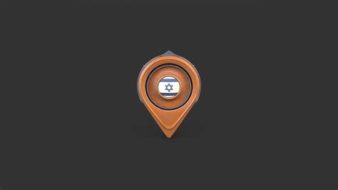 D Israel Flag Icon TurboSquid
