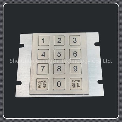 12 Buttons Type Metal Numeric Keypad 3x4 Layout Excellent Shakeproof Performance