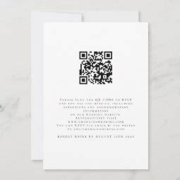 Simple Script QR Code Wedding Invitation Zazzle