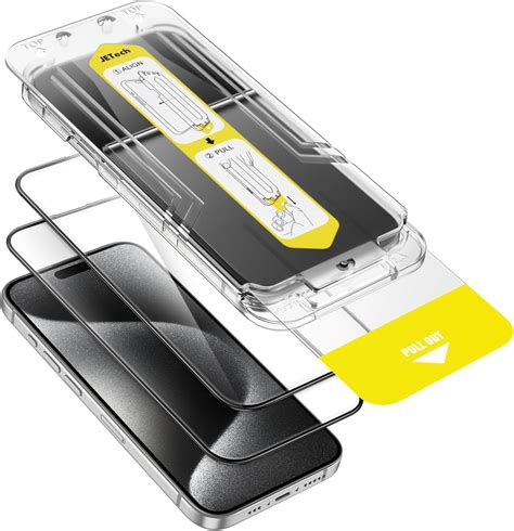 Jetech Full Coverage Screen Protector For Iphone 15 Pro 61 Inch 10