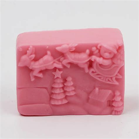 Christmas Silicone Soap Mold Diy Handmade Soaps Making Tool Mould