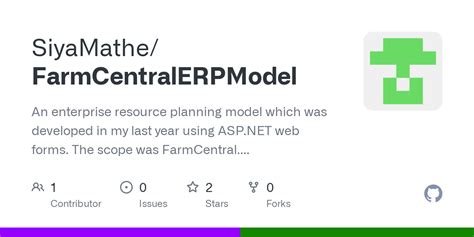 Github Siyamathe Farmcentralerpmodel An Enterprise Resource Planning