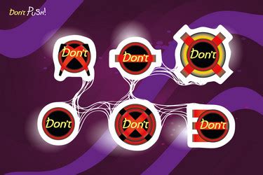 Dont Push Button Key Computer Stop Royalty Free Vector Image