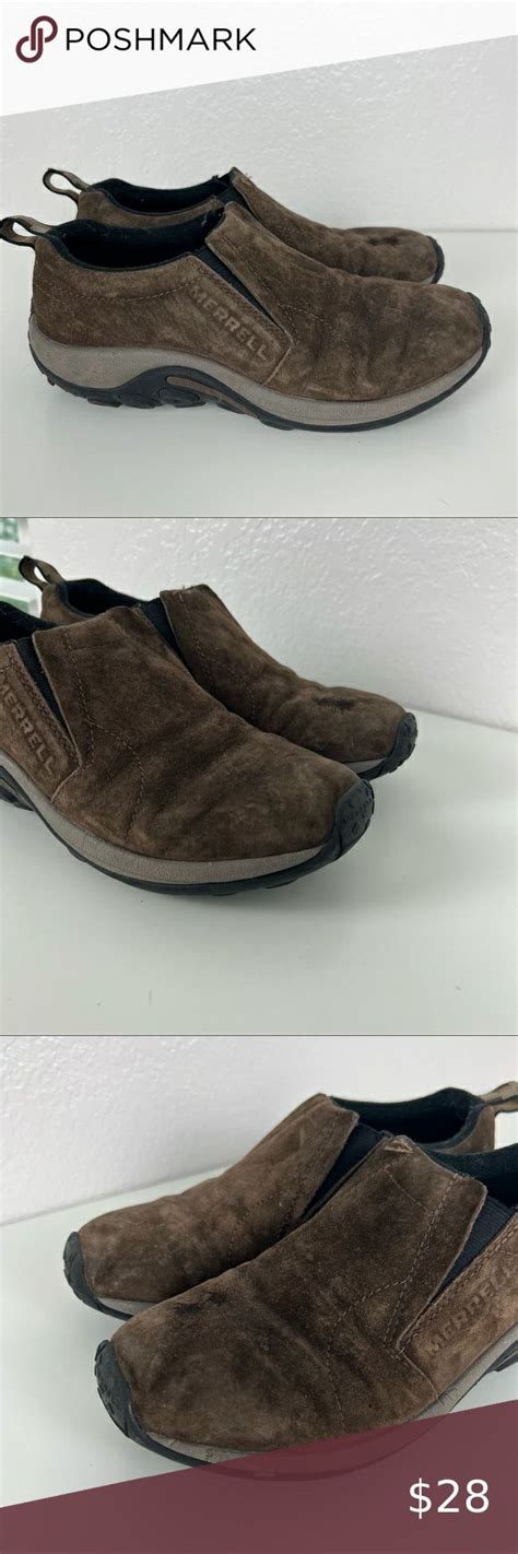 merrell medium brown jungle moc womens shoes size 8 slip on women