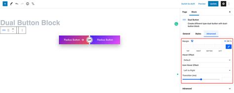 Dual Button Radius Blocks Documentation
