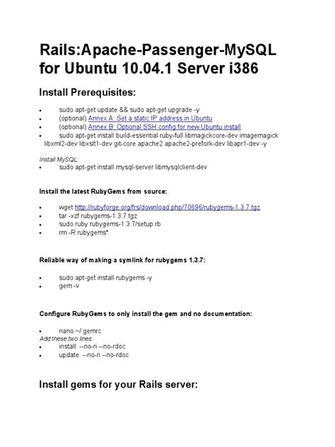 Works Ubuntu Apache Passenger Pdf Computer File Secure Shell