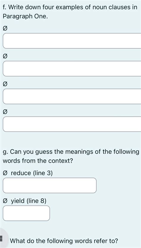 F Write Down Four Examples Of Noun Clauses In Studyx