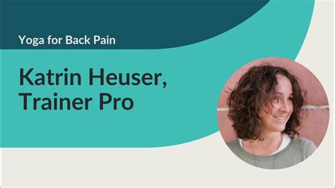 Yoga For Back Pain With Katrin Heuser Youtube