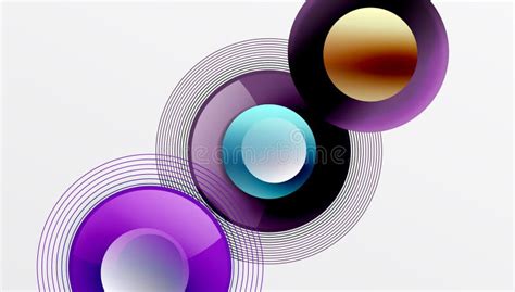 Abstract Composition Of Overlapping Circles With Smooth Gradients And