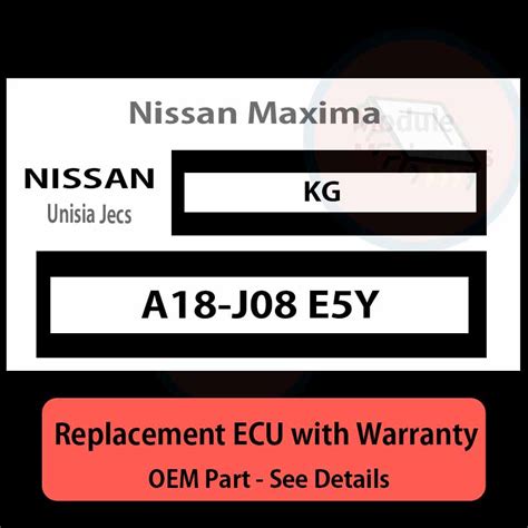 A18 J08 E5y Kg Ecu Plug And Play Nissan Maxima Ecm Pcm Bcm Engine