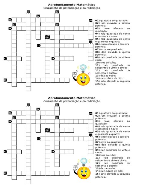 Cruzadinha Da Potenciação E Radiciação Pdf