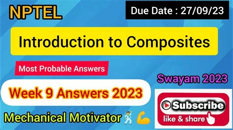 Introduction To Composites Week 9 Quiz Assignment 9 Solution
