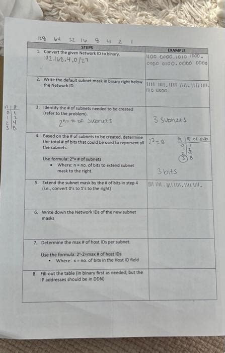 Solved Begin Tabular L L L Hline Network ID Host Chegg