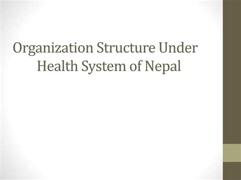 new organizational structure of mohp of nepal pdf
