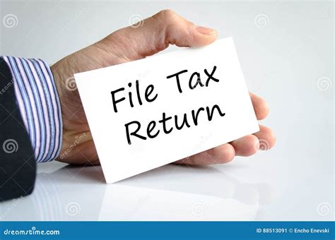 File Tax Return Text Concept Stock Image Image Of Deadlines