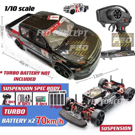 Turbo 70kmh Feo 110 Rc Car Drift 4wd High Speed Racing Car 43cm