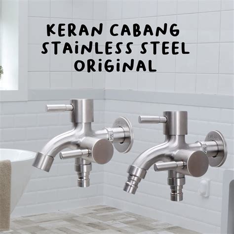 Jual Kran Cabang Stainless Sus304 Kran Shower Dingin Kran Mesin Cuci