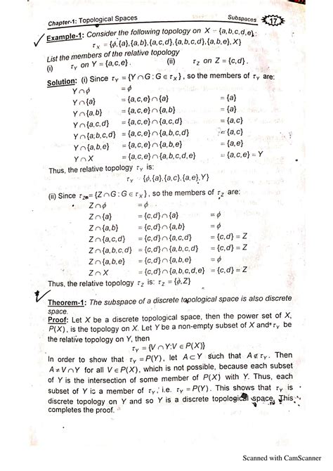 solution topology topological spaces subspaces elementary concepts