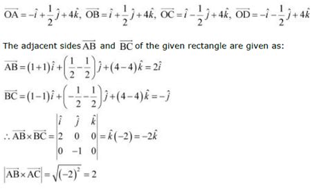 area of a rectangle having vertices a b c and d with position