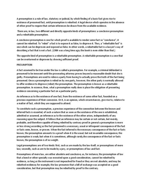 Presumption Pdf Evidence Virtue
