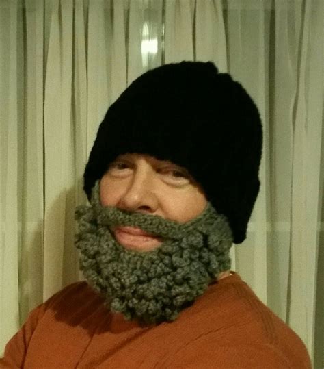 Crochet Beard Hat Bearded Beanie Ski Mask Removable Beard By