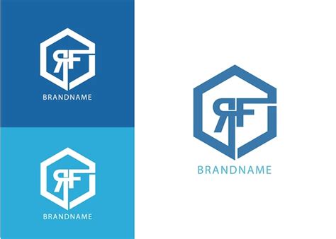 Modèle De Conception De Logo Rf Lettre Initiale Monogramme Moderne
