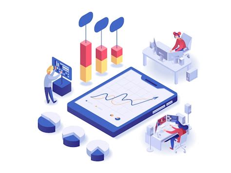 Premium Vector People Interacting With Charts