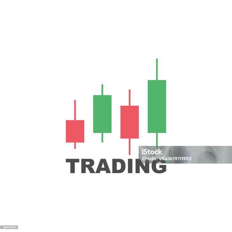 Trading Graphic Investment Line Flat Design And Vector Illustration
