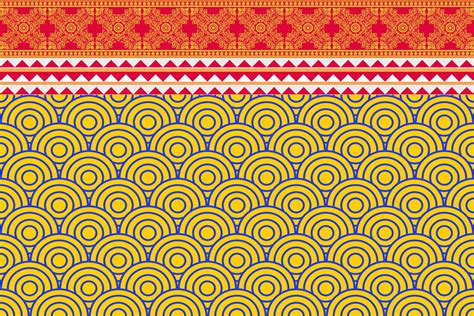 Tribal Fabric Pattern Design Geometric Shapes Colored Triangles