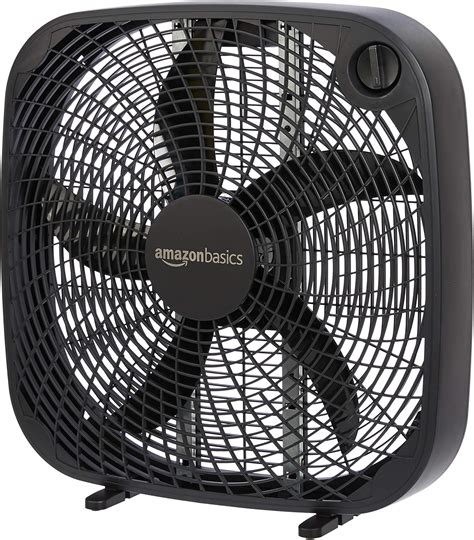 Amazon Com Amazon Basics Dk Speed Box Fan Inch Inch Black Home Kitchen