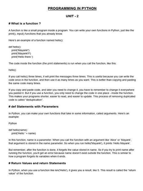 python unit 2 pdf parameter computer programming scope