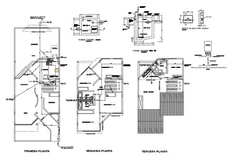 Sanitary Installation Details Of Two Story Housing Floors Dwg File