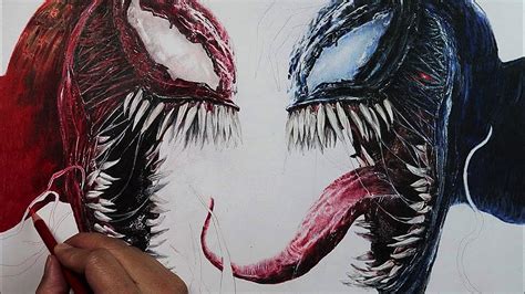 Drawing VENOM 2 Let There Be Carnage Tom Hardy Time Lapse Esquizz