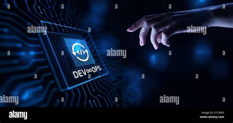 DevOps Agile Development Concept On Virtual Screen Stock Photo Alamy