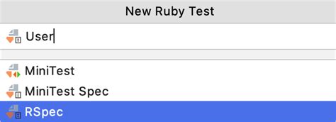 create tests rubymine documentation