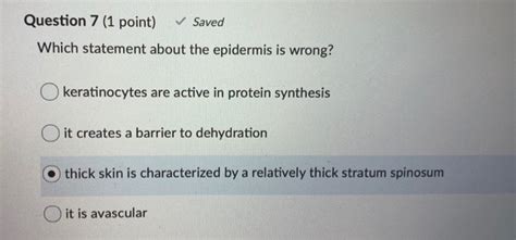 Solved Question Point Saved Which Statement About The Chegg