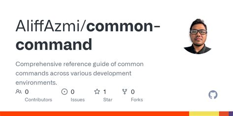 github aliffazmi common command comprehensive reference guide of