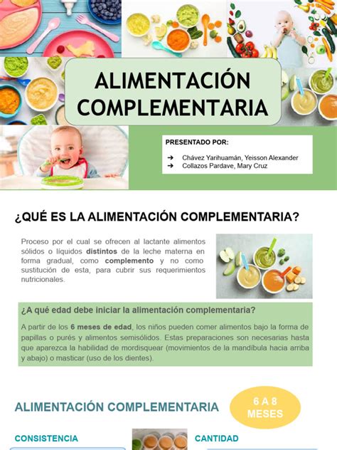 Alimentación Complementaria Pdf Alimentos Vegetales