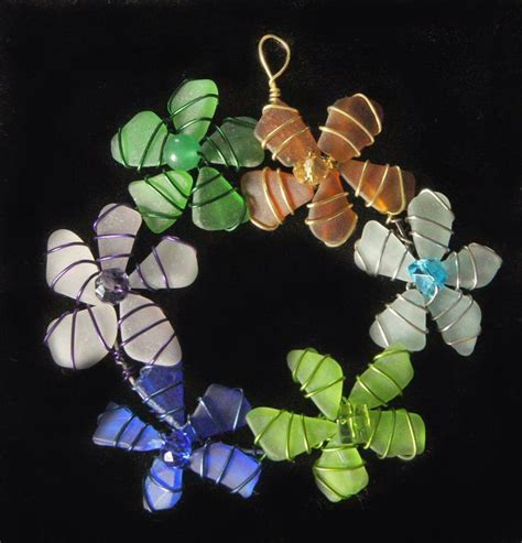 Sea Glass Wreath Sea Glass Art Sea Glass Ornament Wreath