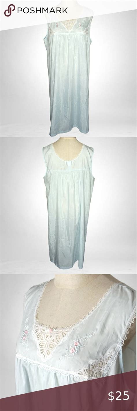 Vtg Vanity Fair Lace Floral Sleeveless Nightgown L Clothes Design