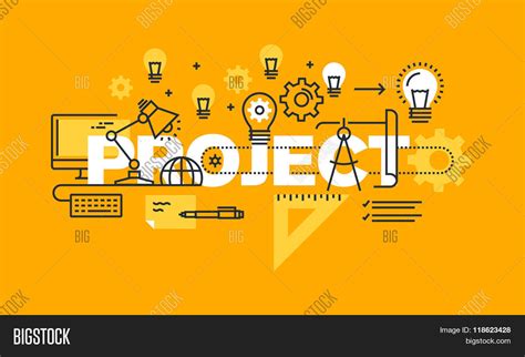 Thin Line Flat Design Vector And Photo Free Trial Bigstock