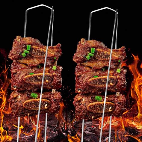 124 Pack Clamping Wing Rails For Grilling Chicken Wings Wing Rails