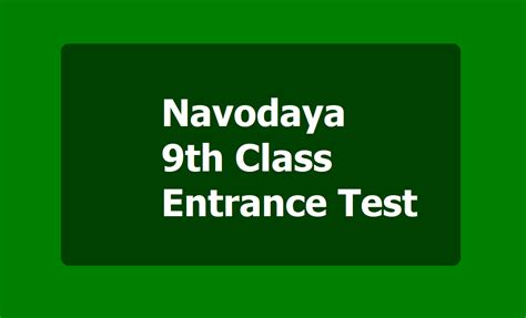 Class 9 JNVST 2026 Apply For Navodaya 9th Class Entrance Exam At At Navodaya Gov In