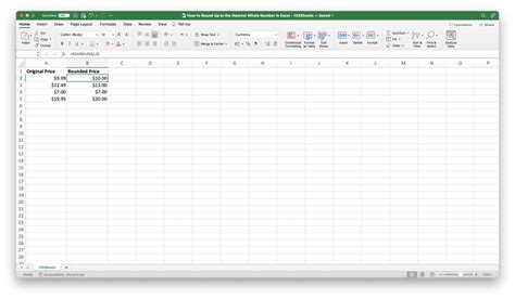 How To Round Up To The Nearest Whole Number In Excel 10xsheets